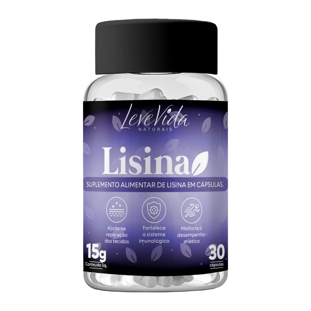 Lisina 500 mg – Leve Vida – Absolut Nutrition Suplementos Alimentares